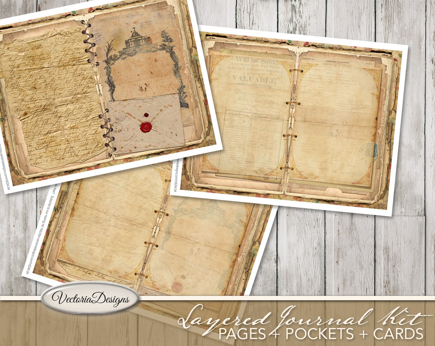 Layered Journal Kit, Printable Junk Journal, Digital Journal Kit, Junk ...