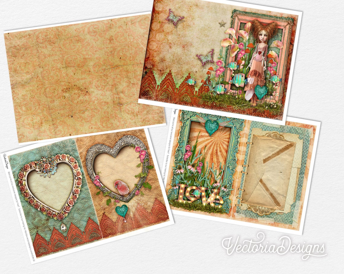 My Heart Journal Kit Valentines Day Junk Journal Kit - Etsy