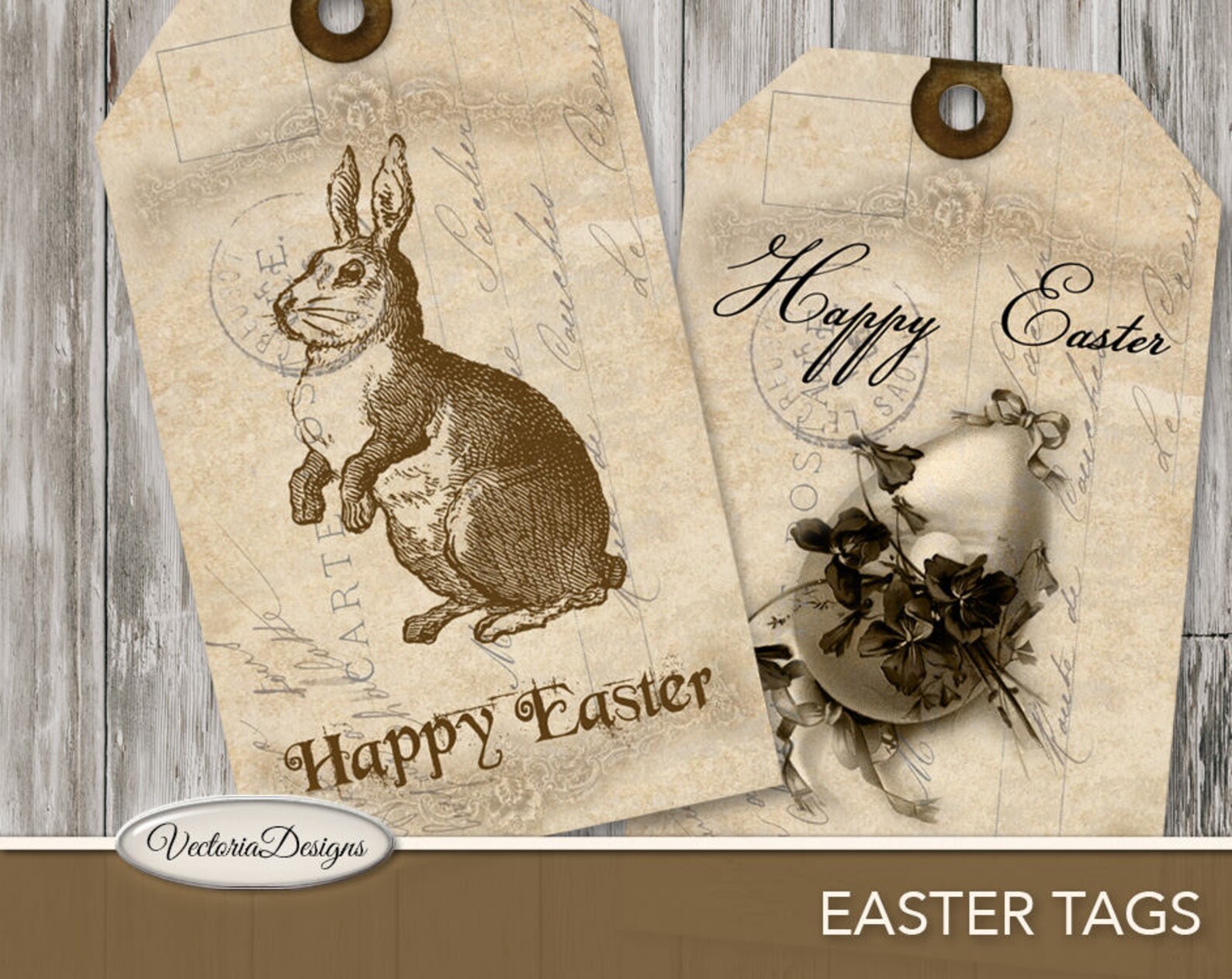 Easter Printable Tags, Easter Decoration, Gift Tags, Easter Download ...