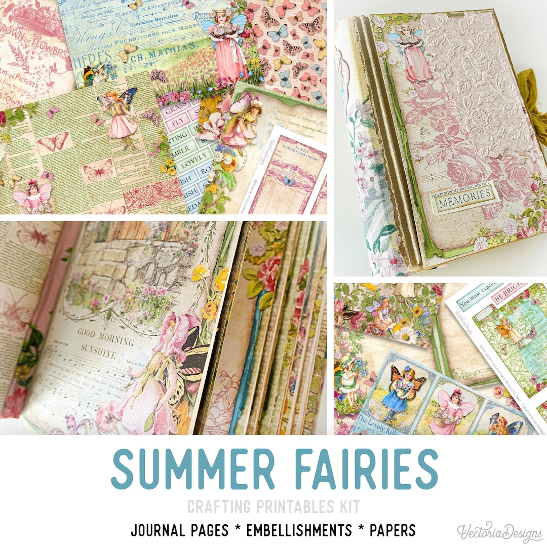 Summer Fairies Junk Journal Kit Fairy Crafting Printables Kit Fairy ...