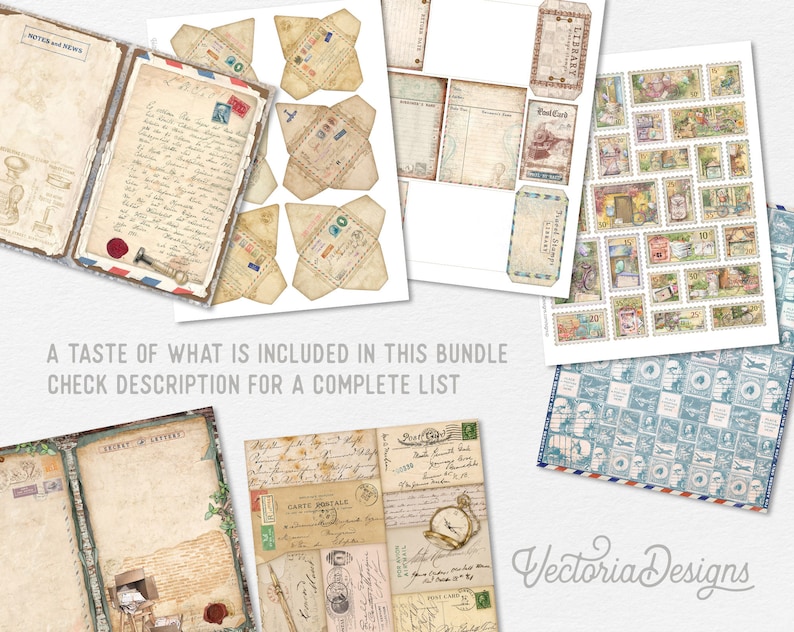 Vintage Post & Letters MEGA Crafting Bundle Postage - Etsy