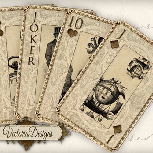 All 52 Playing Cards Full Deck Printable Instant Digital - Etsy