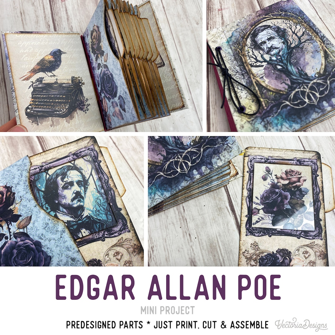 Edgar Allan Poe Mini Project Specimen Album Edgar Allan Poe Booklet Craft Kit Specimen Cards ...