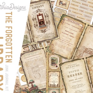 The Forgotten Library Junk Journal Kit, Books Junk Journal Kit ...