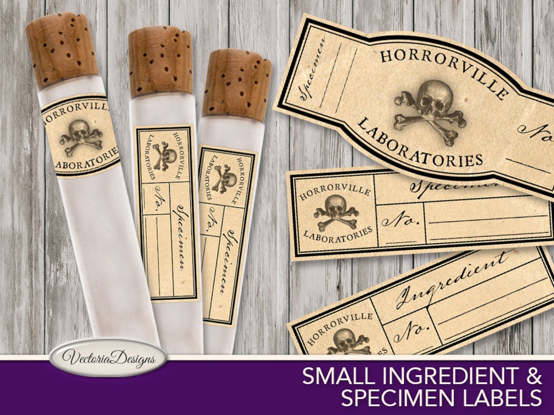 Test Tube Labels, Mad Scientist, Specimen Labels, Halloween Printables ...