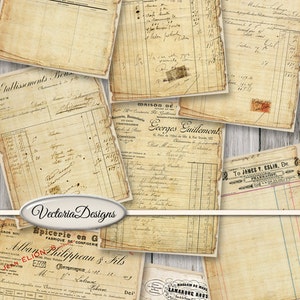 Vintage Ephemera Papers, Printable Papers, Decorative Paper, Scrapbook ...
