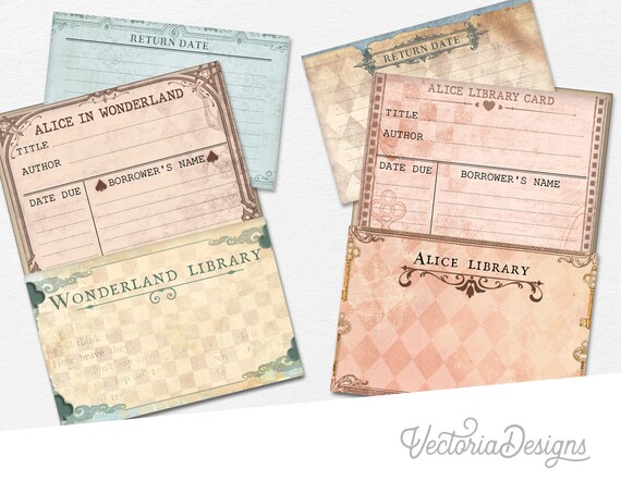 Library Card Pocket Template