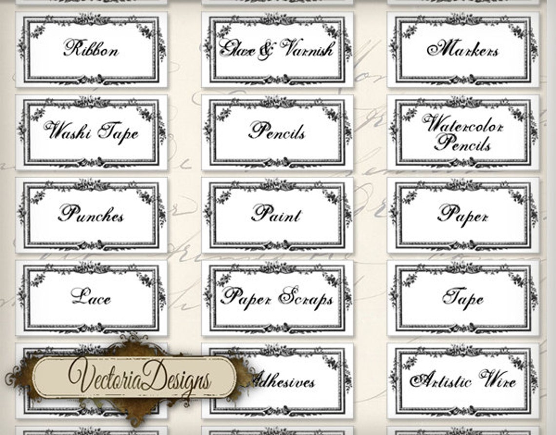 Craft Room Organization Labels Craft Room Labels Printable - Etsy