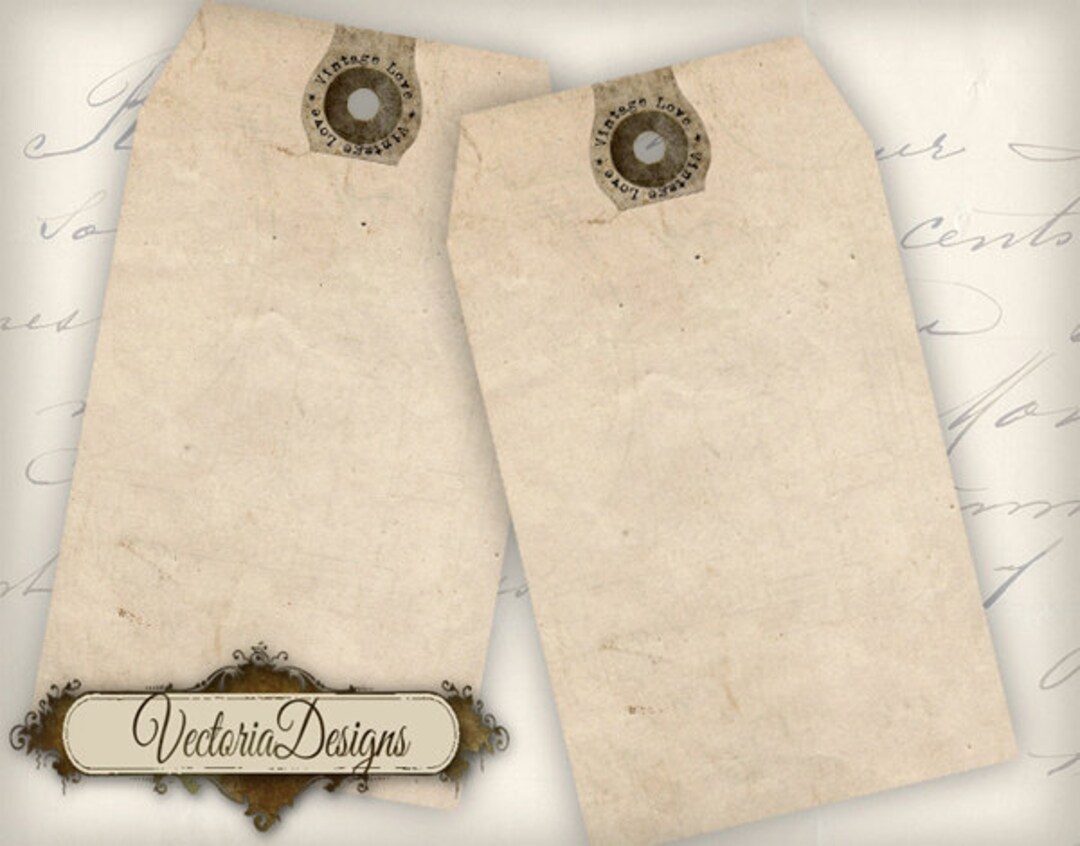 Vintage Tags Printable Journal Craft Art Hobby Crafting Scrapbooking ...