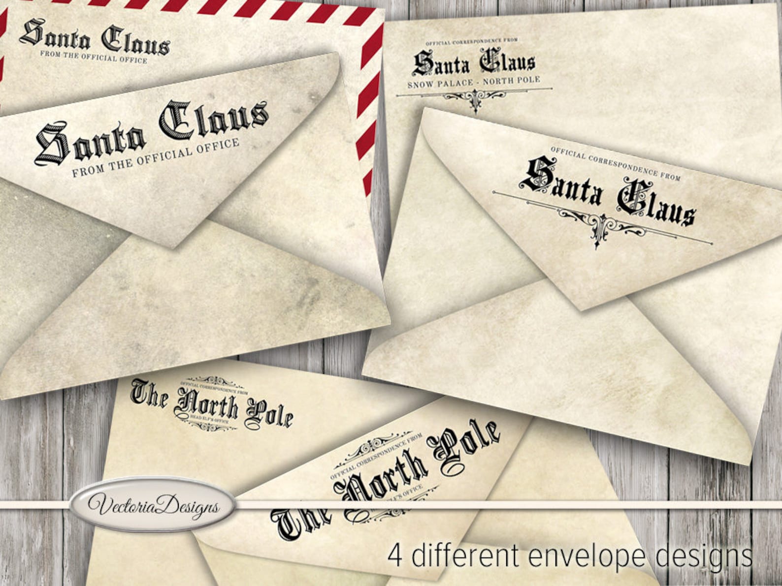 Santa Letter Template, Santa Envelope, Christmas Letter Package, Santa ...
