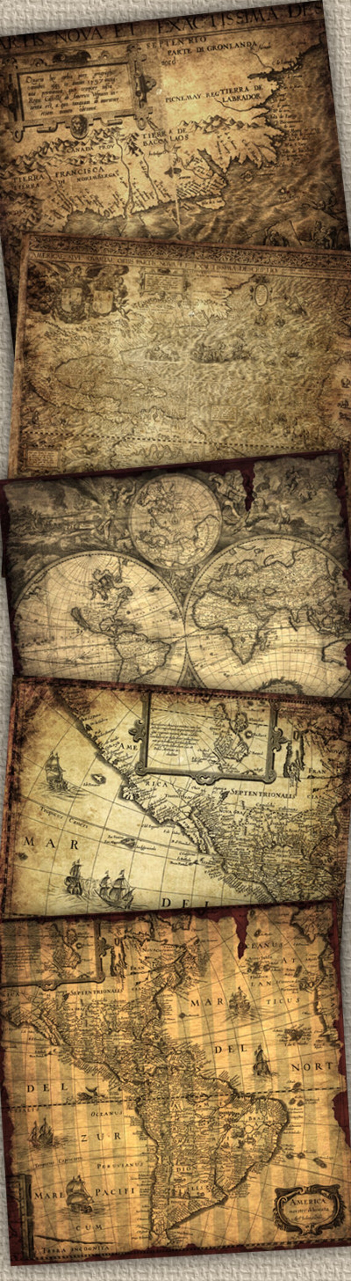 Vintage Map Digital Paper Grunge Paper Decorative Paper - Etsy