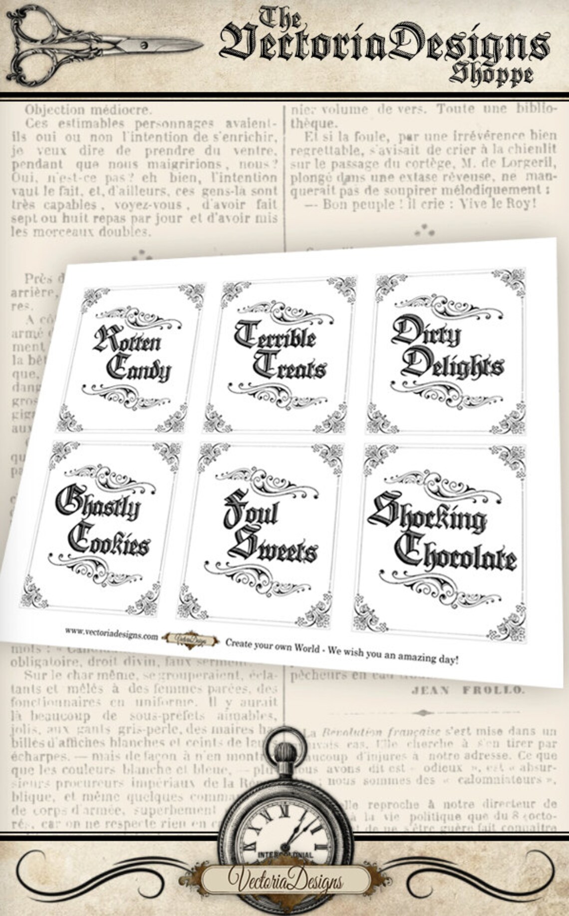 Halloween Labels Drink Labels Gothic Labels Printable | Etsy