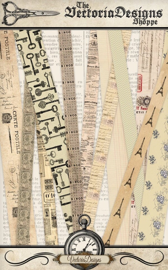 Printable Digital Washi Tape Sahlin Studio | Digital Scrapbooking