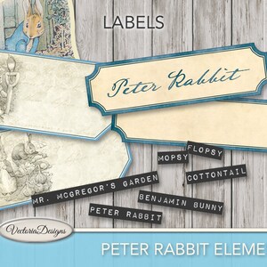 Peter Rabbit Digital Paper, Junk Journal Printable, Beatrix Potter ...