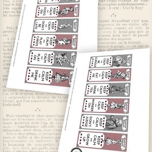 Alice in Wonderland Bookmarks Printable Reading Gift Crafting Craft ...