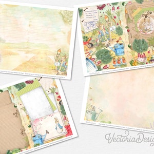 Peter Rabbit Junk Journal Kit, Printable Journal Pages, Beatrix Potter ...