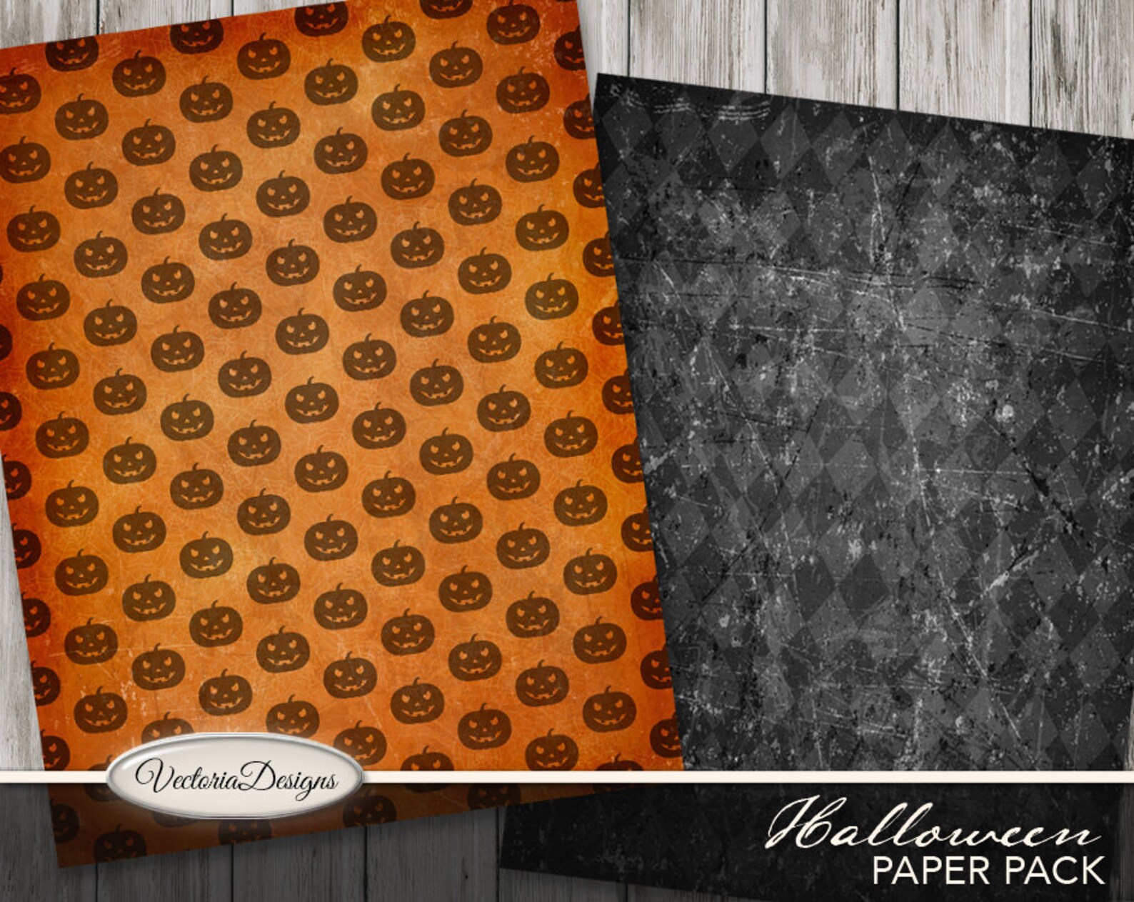 Halloween Paper Pack, Scrapbook Paper, Witch Halloween Pack, Halloween ...