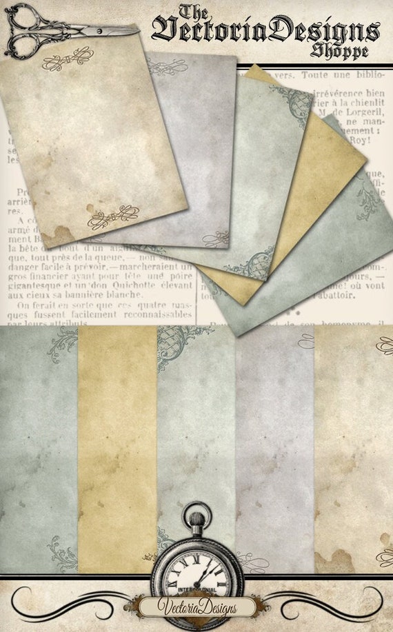 Stationery Paper Digital Download Shabby Elegant Paper - Etsy