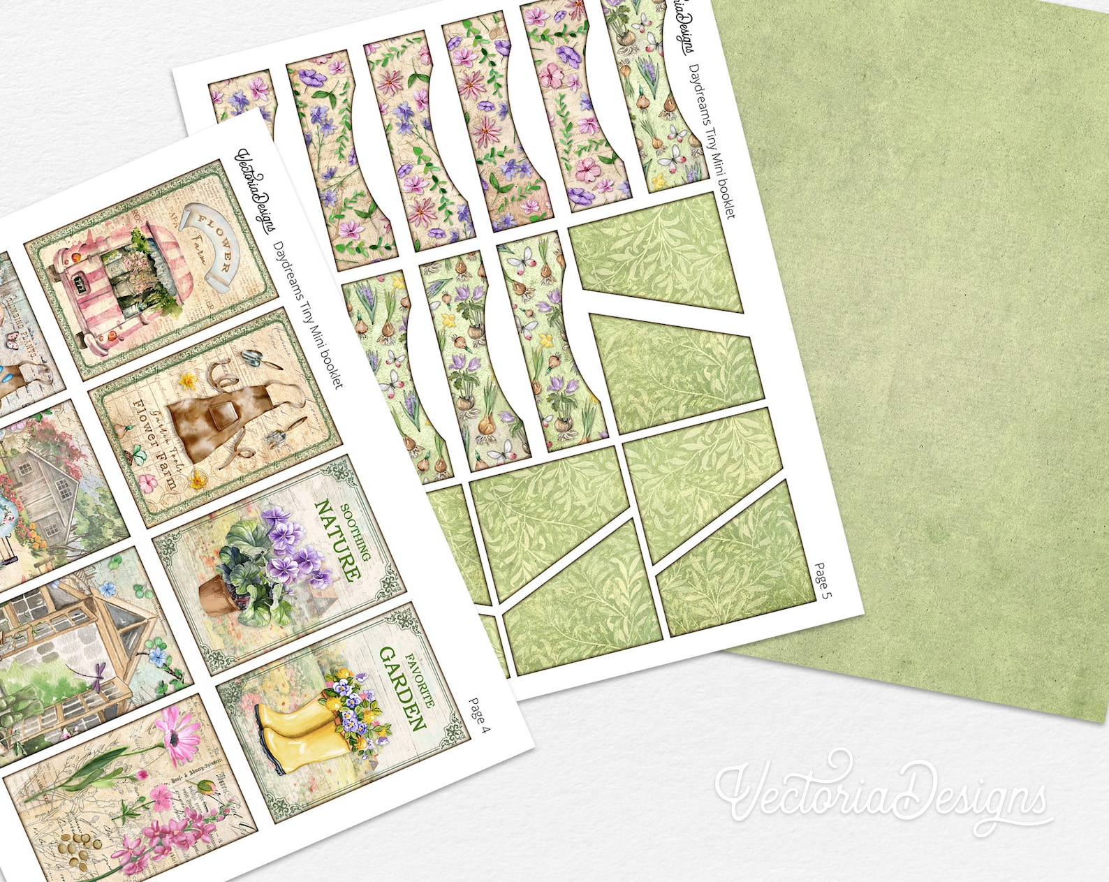 Flower Farm Tiny Mini Booklet Mini Project Booklet Craft Kit Folio Kit ...