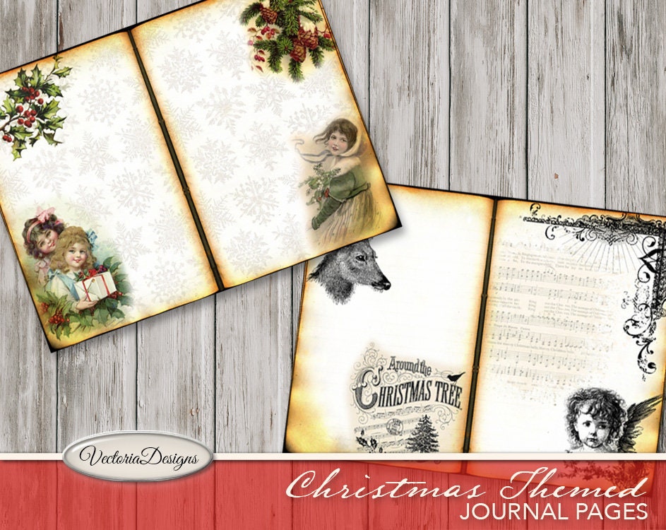 Christmas Junk Journal Kit, Christmas Printables, Christmas Decoration ...