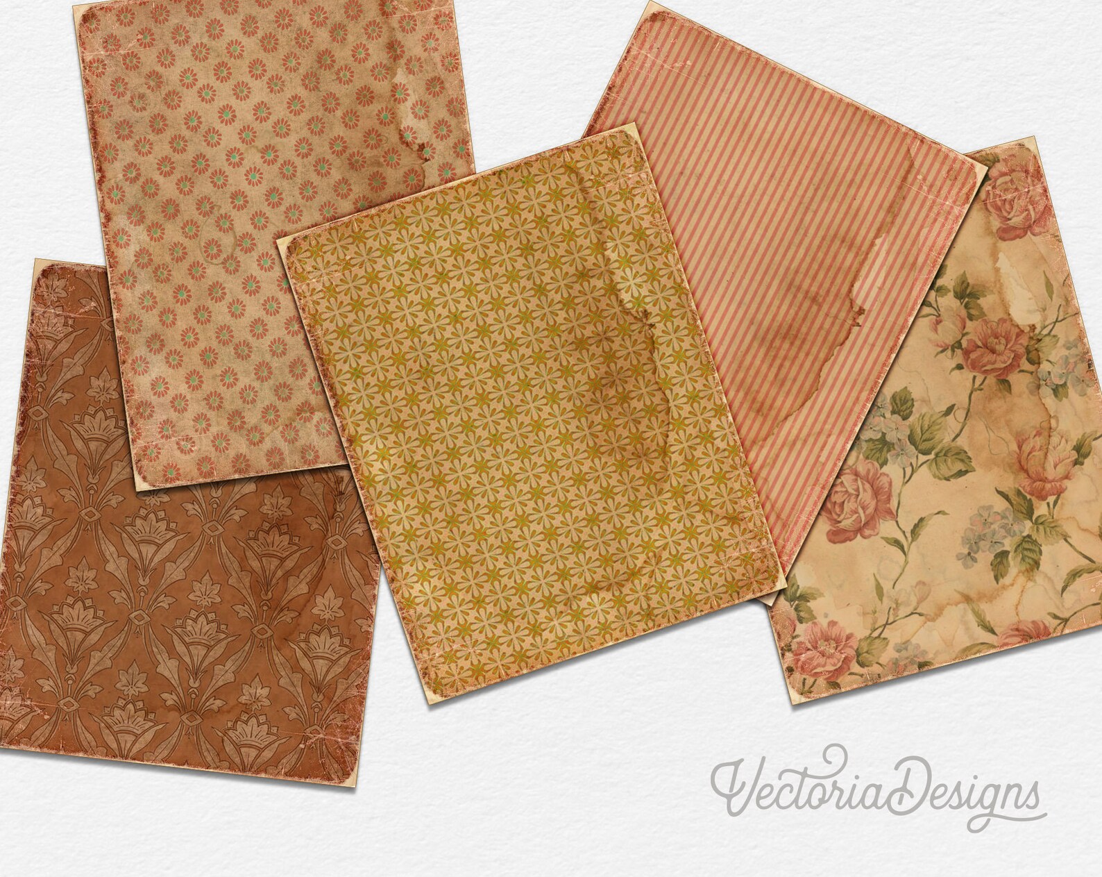 Shabby Vintage Paper Pack Shabby Decoration Retro Paper - Etsy