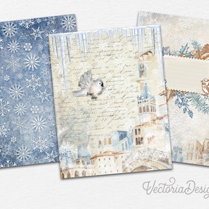 Snow Digital Paper Pack, Winter Paper Pack, Holiday Paper Pack ...