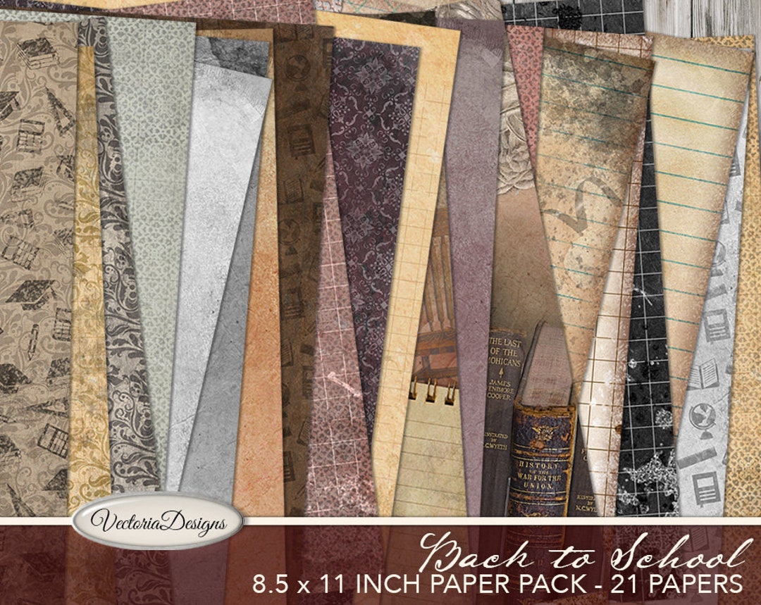Back to School Paper Pack, Printable Paper Pack, Back to School Gift ...