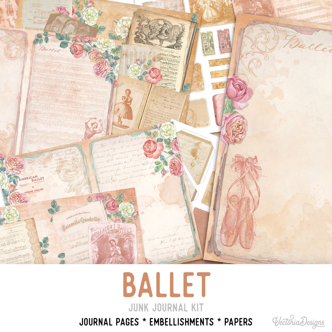 Ballet Junk Journal Kit, Balletcore, Ballet Journal, Printable Junk ...