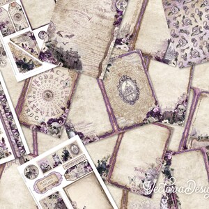 Gothic Junk Journal Kit Gothic Embellishments Gothic Paper Printable ...