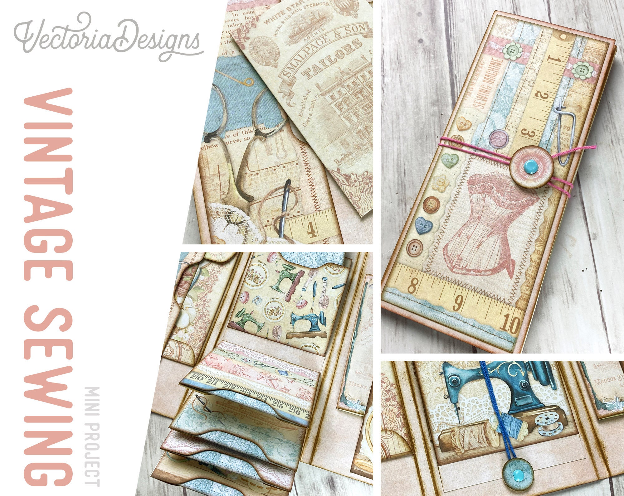 Vintage Sewing Mini Project Booklet Summer Crafts Craft Kit Folio Junk ...