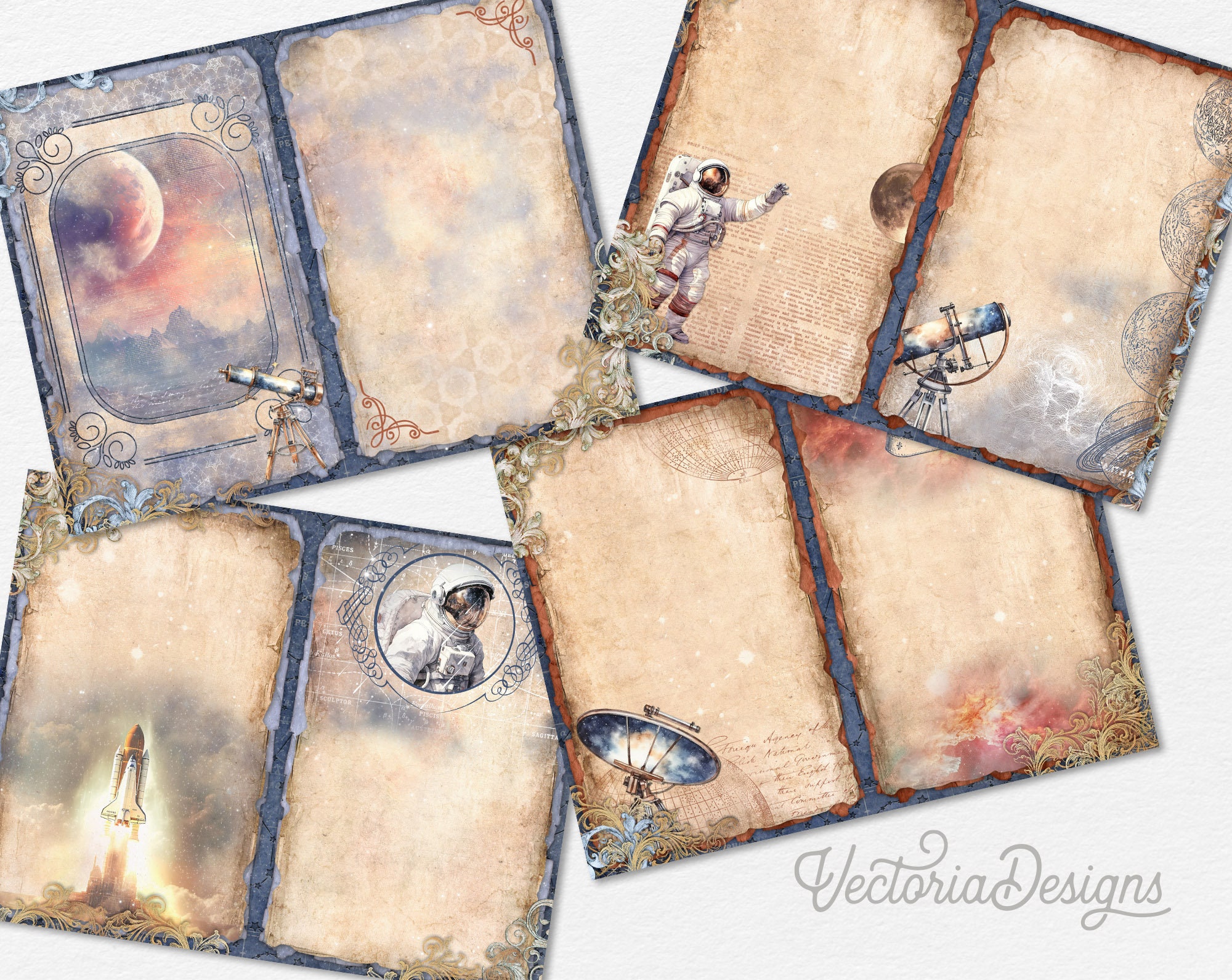 Space Travel Junk Journal Kit Printable Junk Journal Kit Astronaut ...