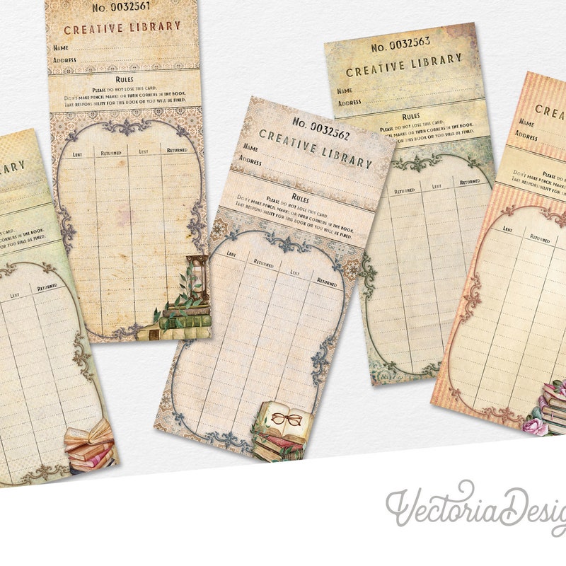 Blank Library Cards - Etsy