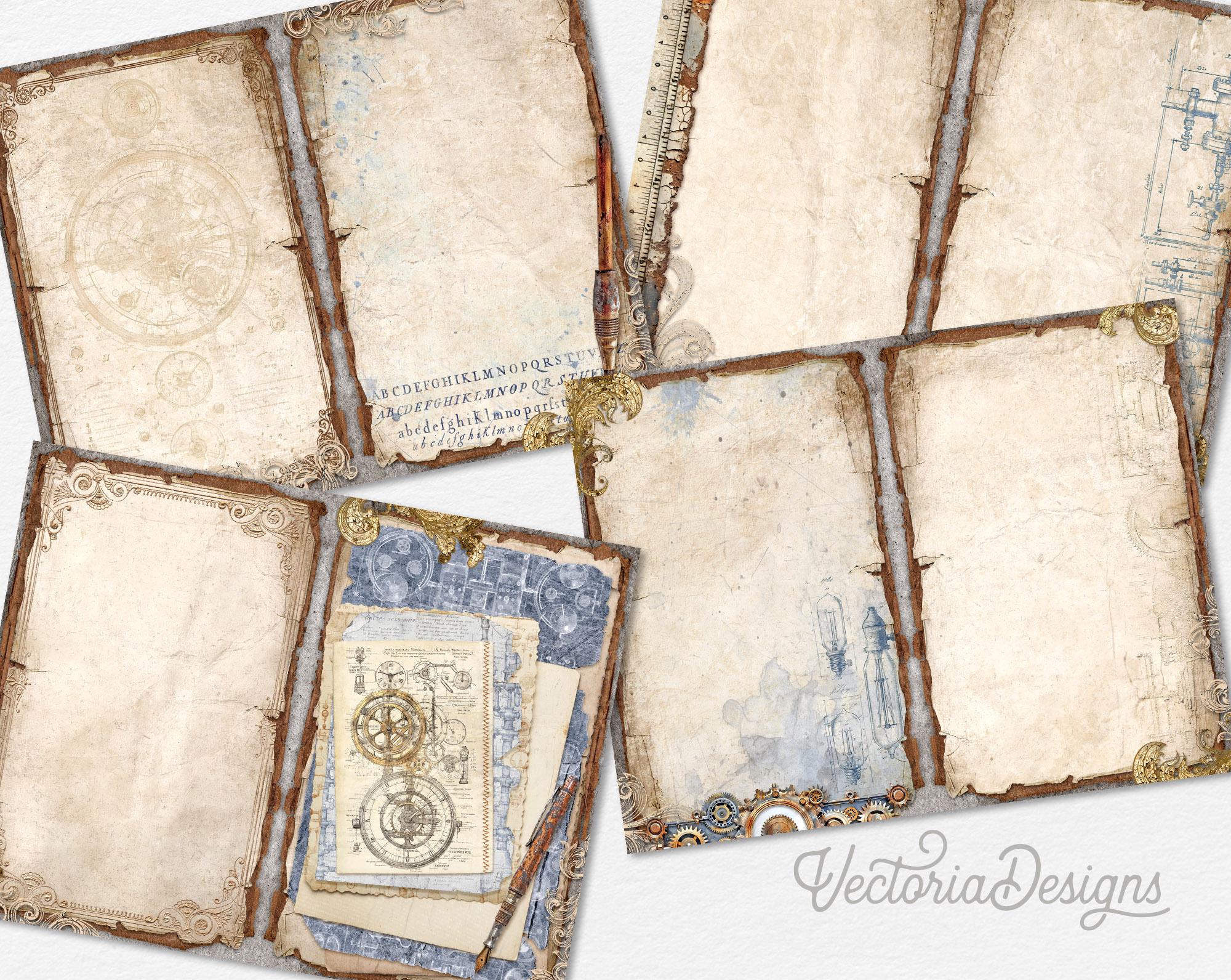 Industrial Plans Junk Journal Kit, Industrial Junk Journal Kit ...