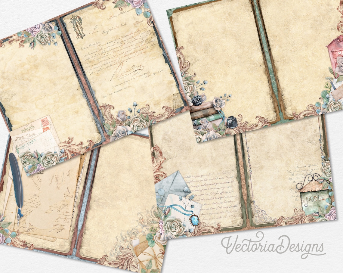 Writing Letters Junk Journal Kit ADD-ON, Printable Junk Journal Pages ...