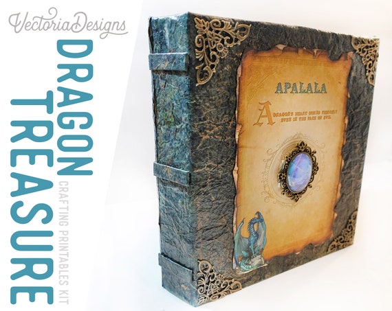 Dragon Treasure Journal Dragon Paper Crafting Printable - Etsy