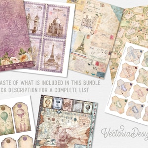 Vintage Post & Letters MEGA Crafting Bundle, Postage Printables ...