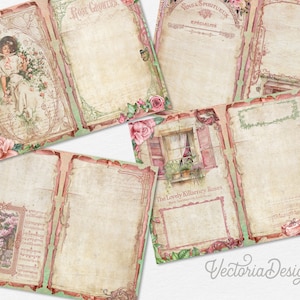 Pretty in Pink Junk Journal Kit, Printable Junk Journal Kit Pink ...