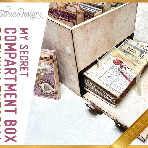 My Secret Compartment Box Crafting Tutorial How to Paper | Etsy