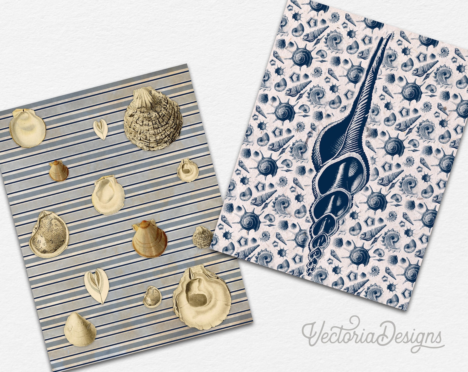 Nautical Paper Pack Printable Paper Pack Digital Sea Paper - Etsy