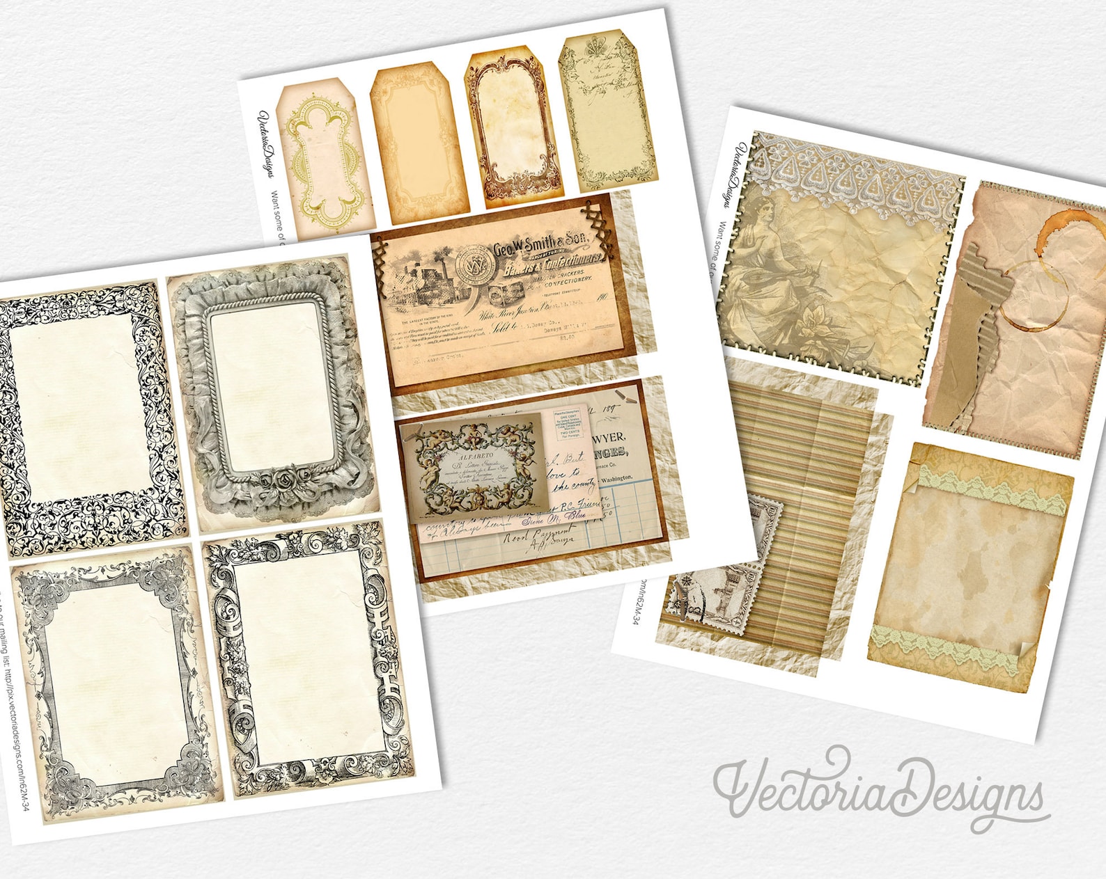 Vintage Ephemera Junk Journal Kit Printable Journal DIY Kit | Etsy