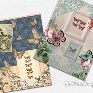 Butterfly Paper Pack, Printable Paper Pack, Digital Paper Pack ...