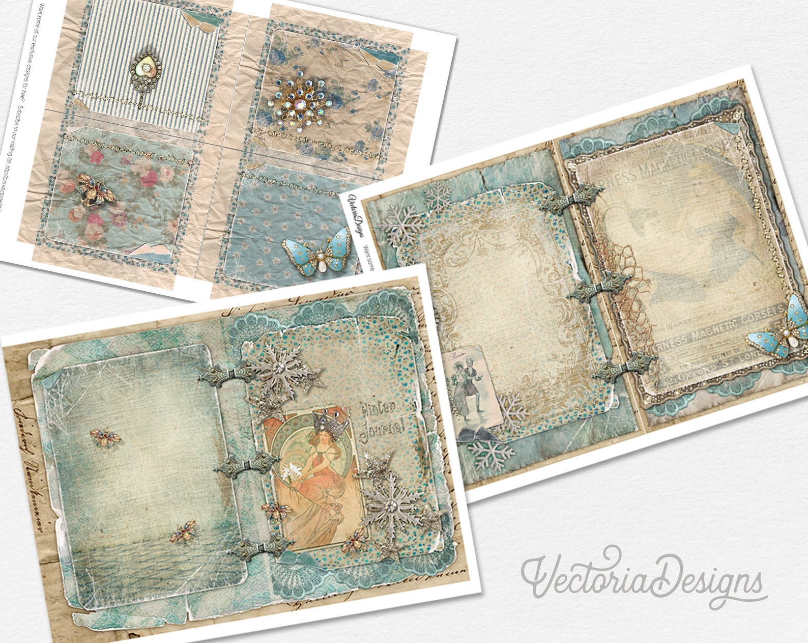 Winter Junk Journal Kit Printable Journal Diy Kit Digital - Etsy