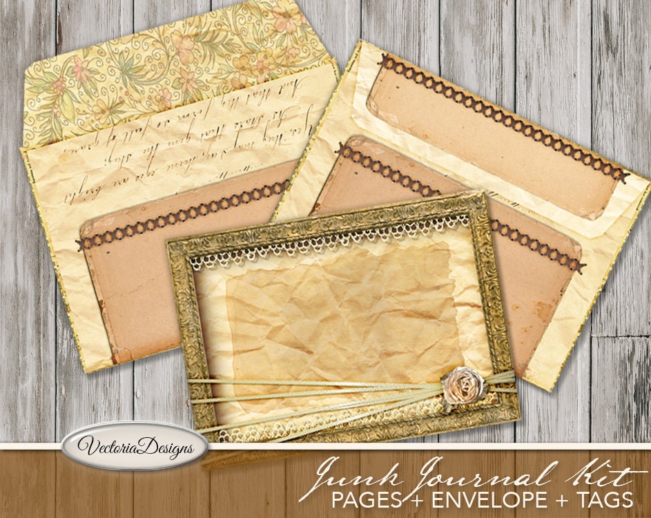 Junk Journal Kit, Printable Journal Kit, Ephemera Junk Journal, Digital ...