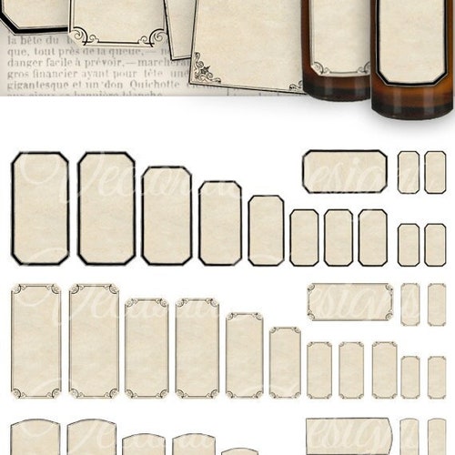 Printable Mini Apothecary Labels Blank Digital Download - Etsy
