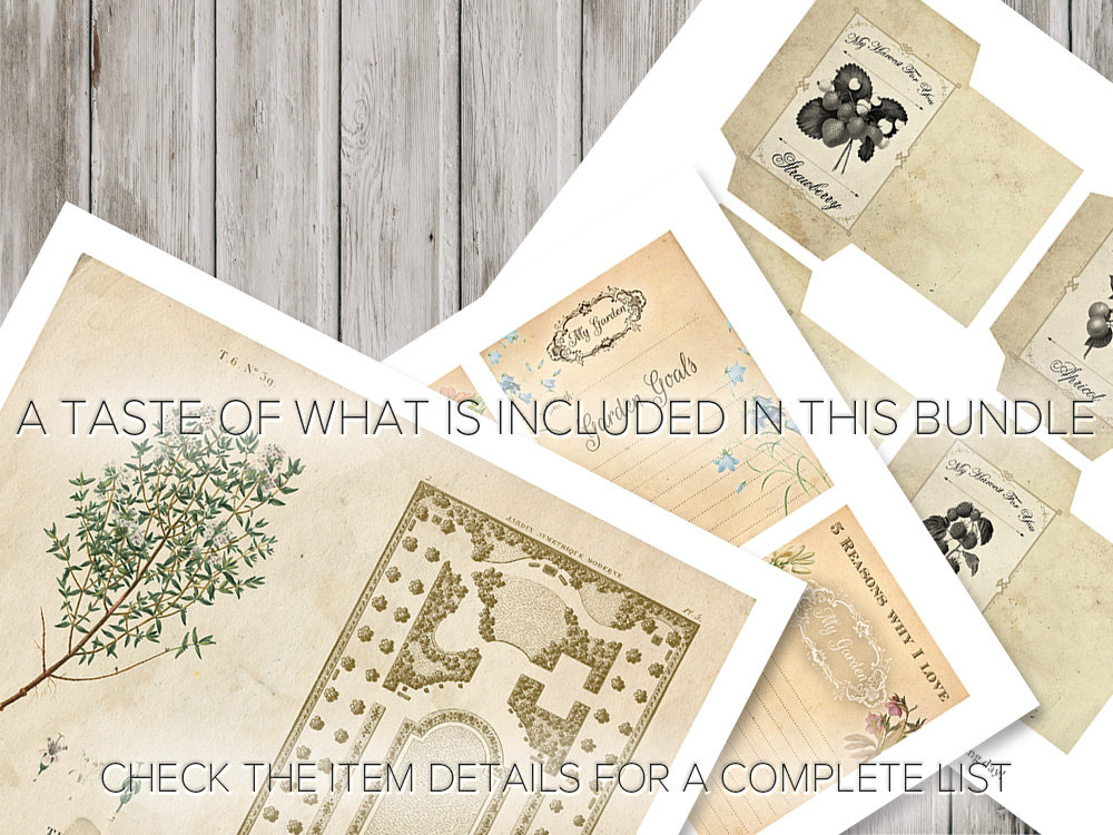 Garden Planner Printable, Garden Pack, Garden Bundle, Digital Journal ...