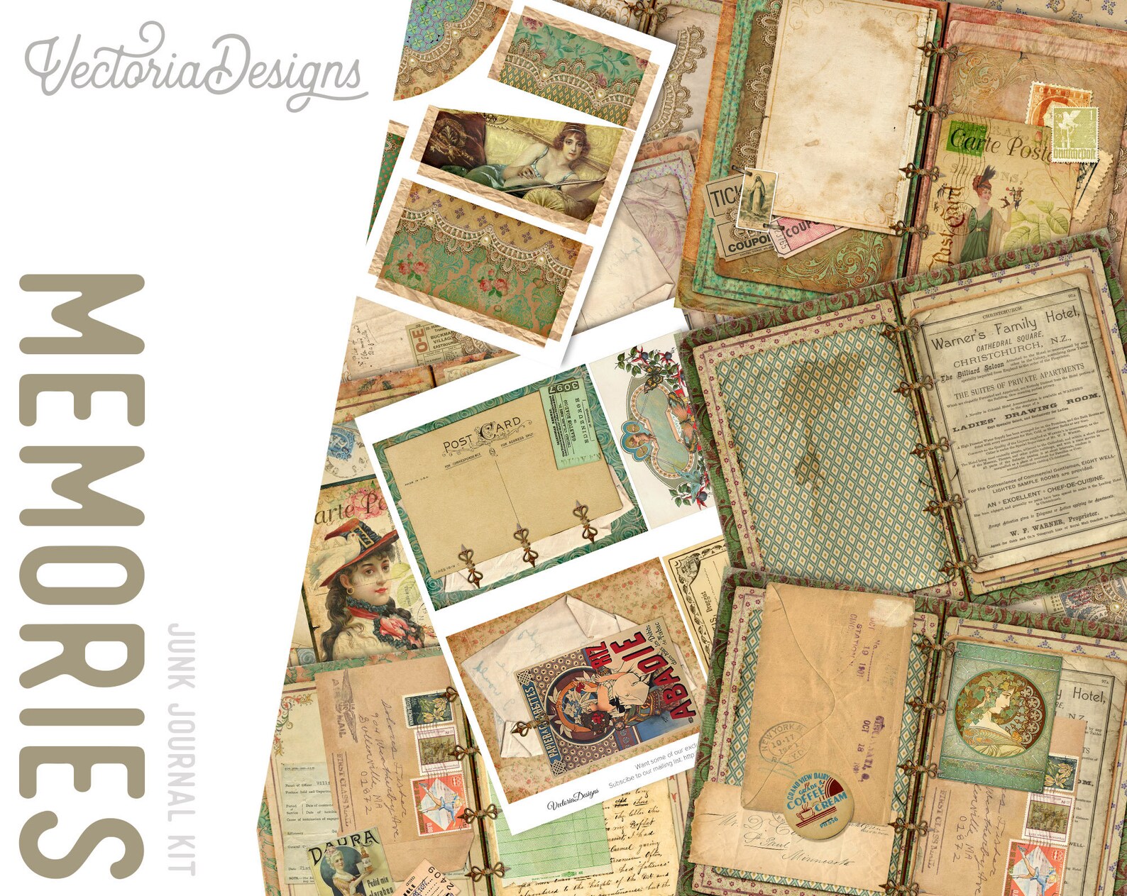 Memories Junk Journal Kit Printable Junk Journal Digital - Etsy
