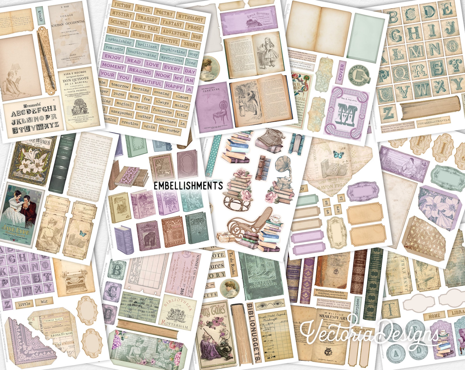 My Reading Nook Crafting Printables Kit, Reading Junk Journal, Books ...