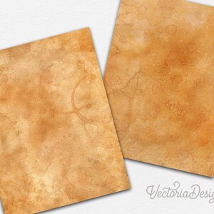 Soft Coffee Stained Paper Pack, Printable Paper Pack, Digital Paper ...
