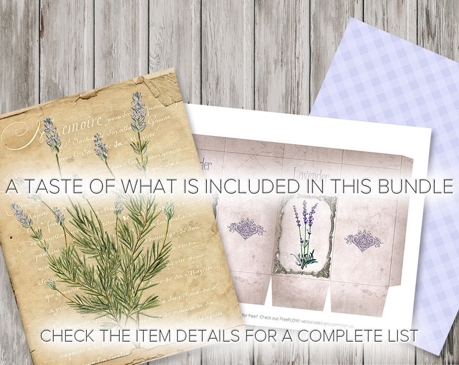 Lavender Digital Paper Pack, Paper Craft, Junk Journal, Lavender Bundle ...