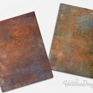 Rough Rust Paper Pack, Printable Paper Pack, Decorative Paper, Digital ...
